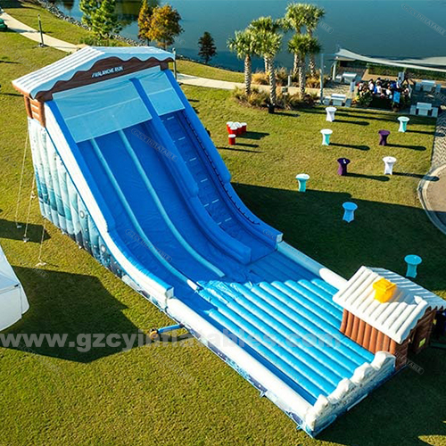 Customized Giant Snow Tubing Inflatable Slide Tobogganing Straight Slide
