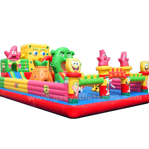 kids Inflatable Amusement Park, Cartoon Inflatable Trampoline Castle ...