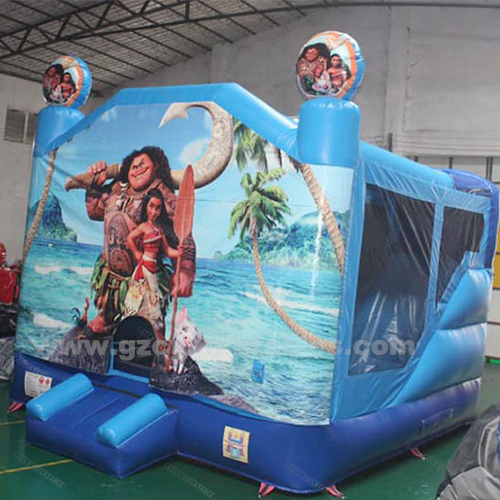 Moana Inflatable Pool Bounce House Jumping Castle Slide