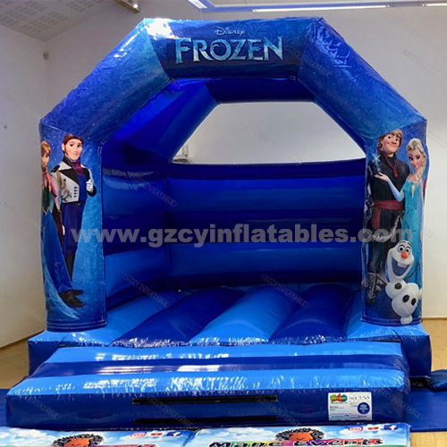 Frozen Princess Trampoline Blue Inflatable Bounce House ,Inflatable ...