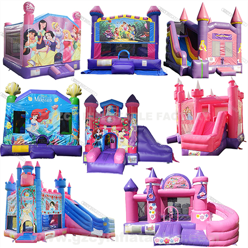 Snow White/Mermaid Princess Themed Castle Inflatable Bounce House Slide ...