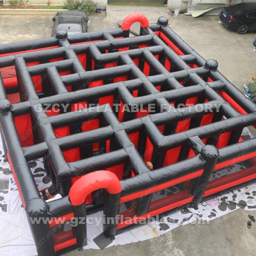 Large inflatable maze