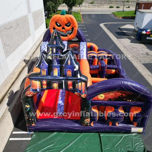 pumpkin obstacle course,Halloween Inflatable obstacle course,Halloween ...